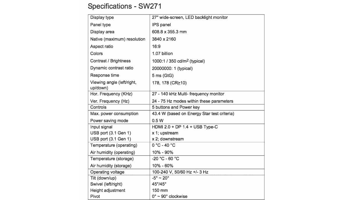Keith Cooper's Review: 4K photography monitor SW271 is best for photo ...