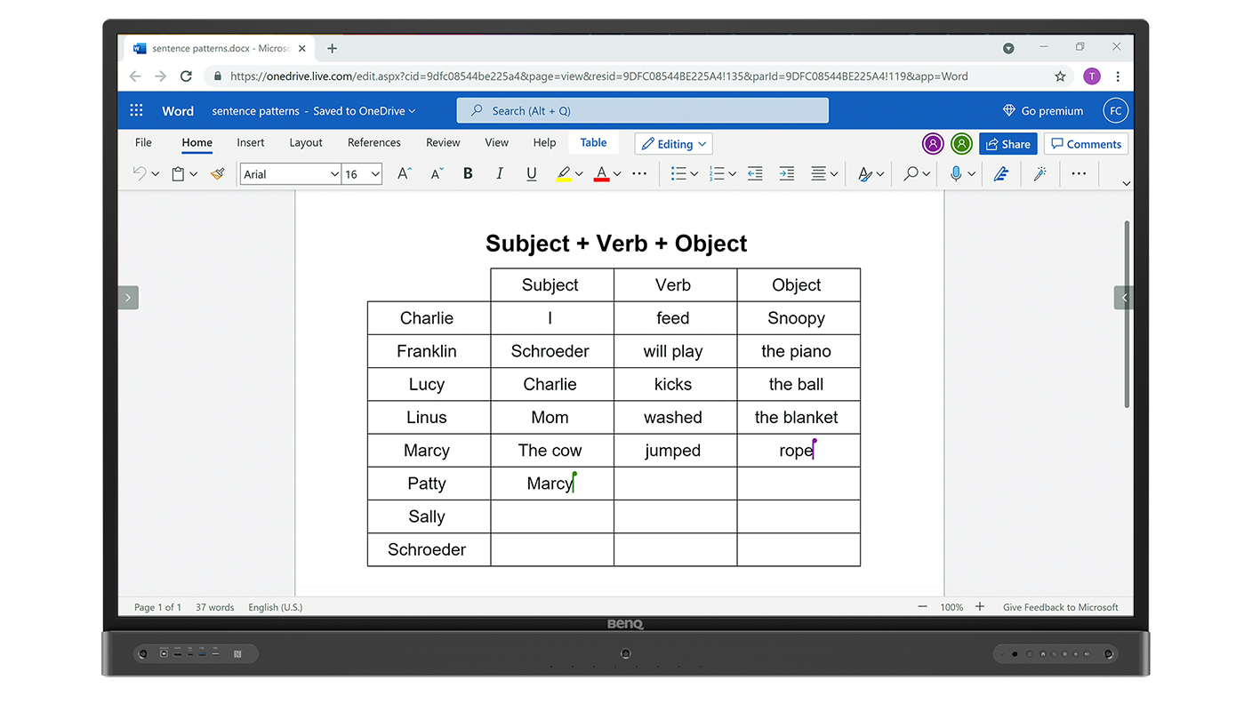 K-12 Activities with Microsoft Word on BenQ Boards | BenQ Education India