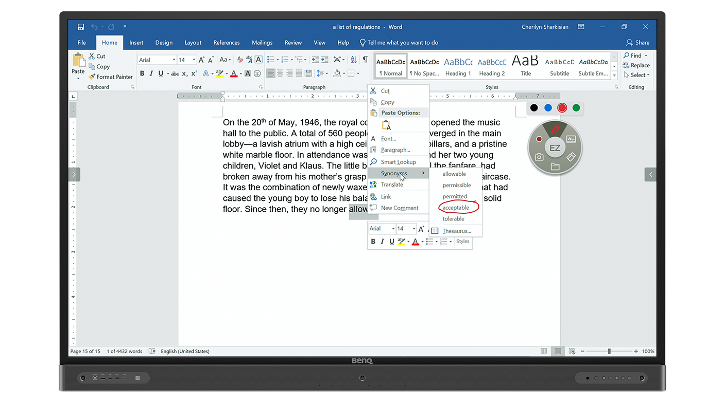 K-12 Activities with Microsoft Word on BenQ Boards | BenQ Education India